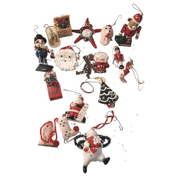 Unique Vintage | Holiday | Vintage Christmas Mixed Lot Of 6 Ornaments ...